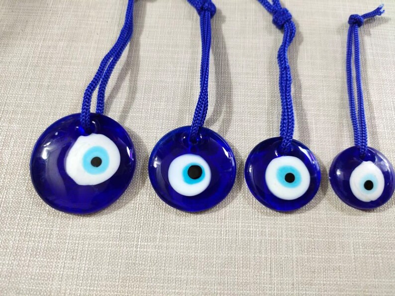 5pcs Glass Round Evil Eye Pendant 25mm 30mm 35mm 40mm | Etsy
