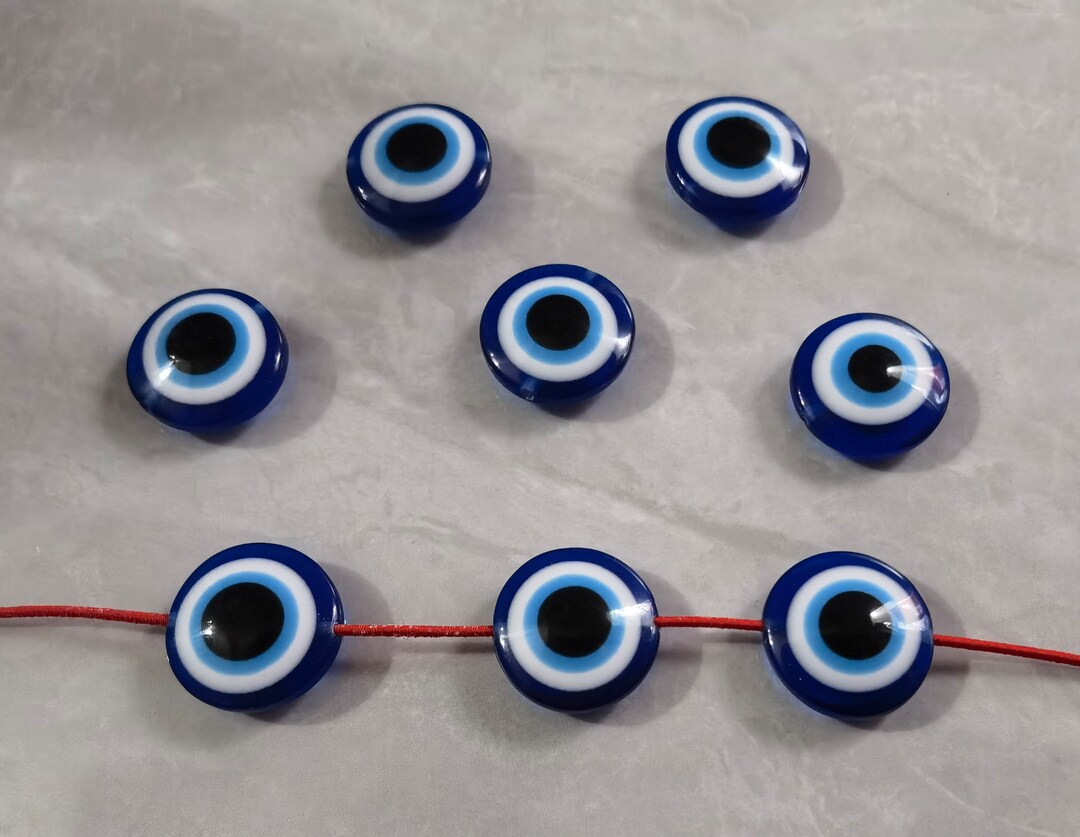 20mm Blue Evil Eye Beads , Resin Evil Eye Beads , 20/30/50/100pcs Blue ...