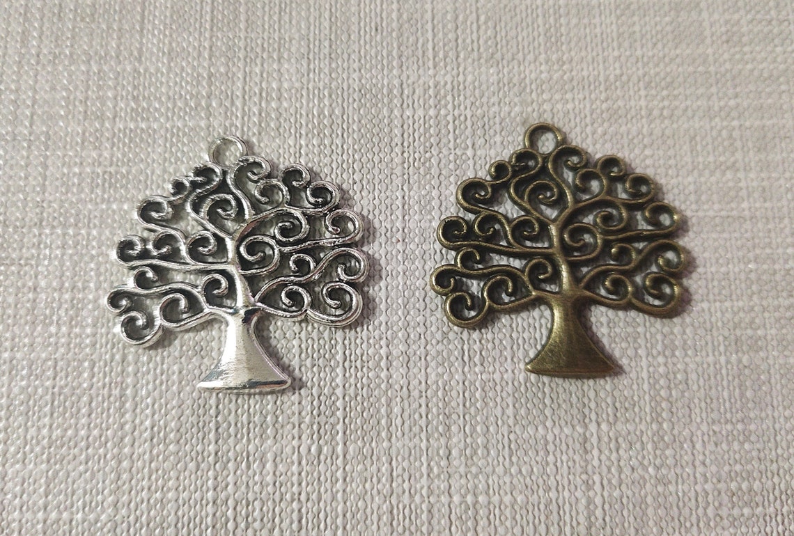 30 Pcs Double Sided Tree of Life Charms Tree of Life - Etsy