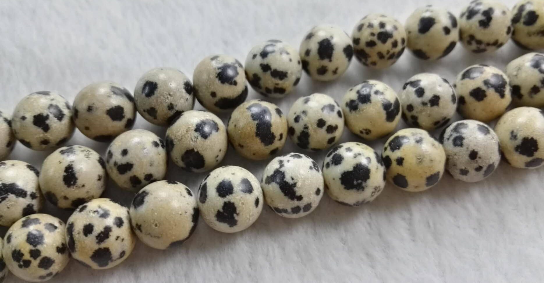 1 Full Strand 6mm 8mm 10mm Dalmatian Jasper Beads smooth - Etsy