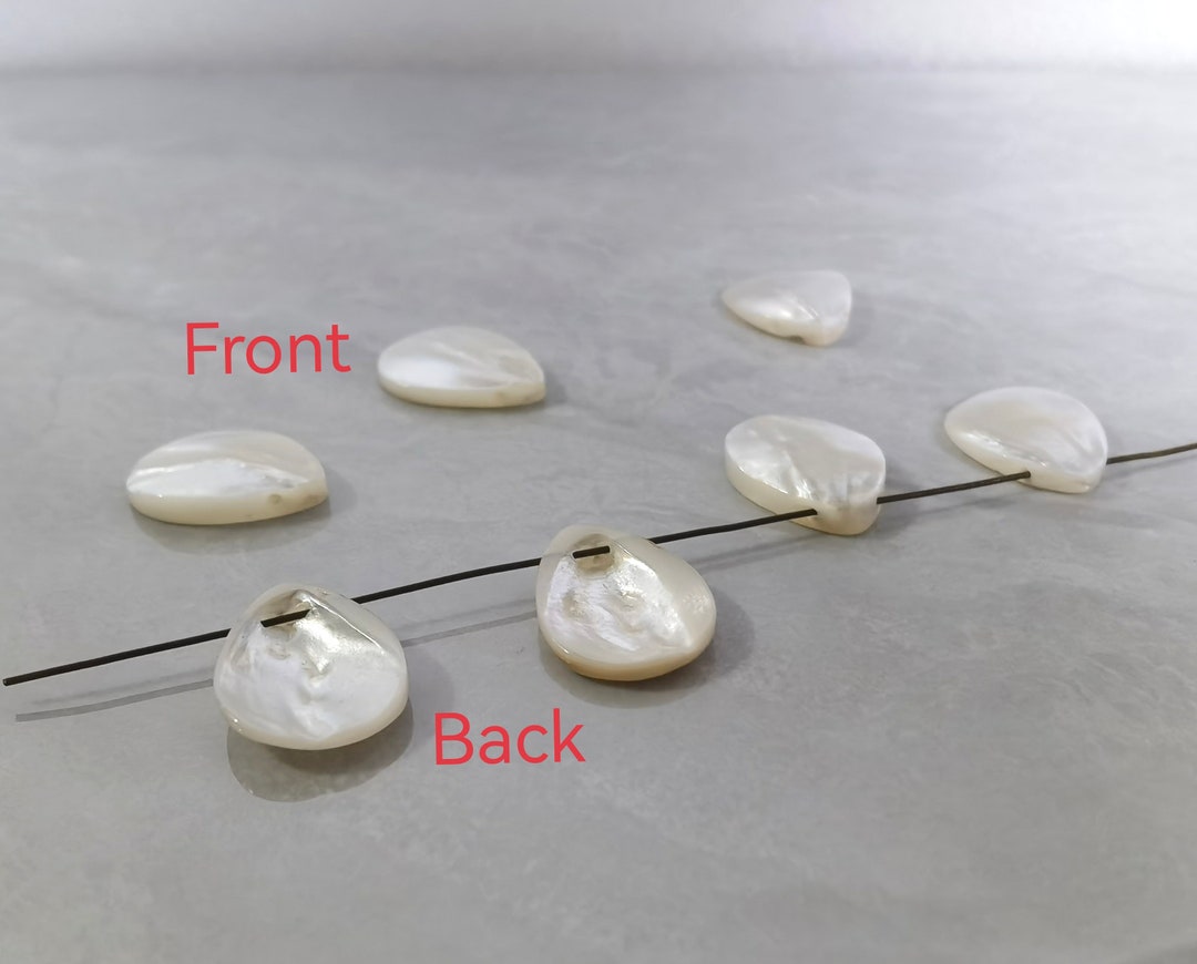 White Mother of Pearl Teardrop Beads, Natural MOP Teardrop ,white Shell ...