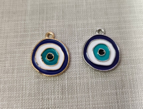 20pcs Enamel Evil Eye Charms 19x23mm Turkish Eye Charms | Etsy