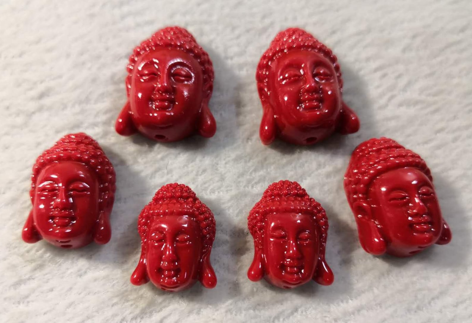 10pcs Resin Buddha Beads Red Buddha Head Beads Buddhist | Etsy