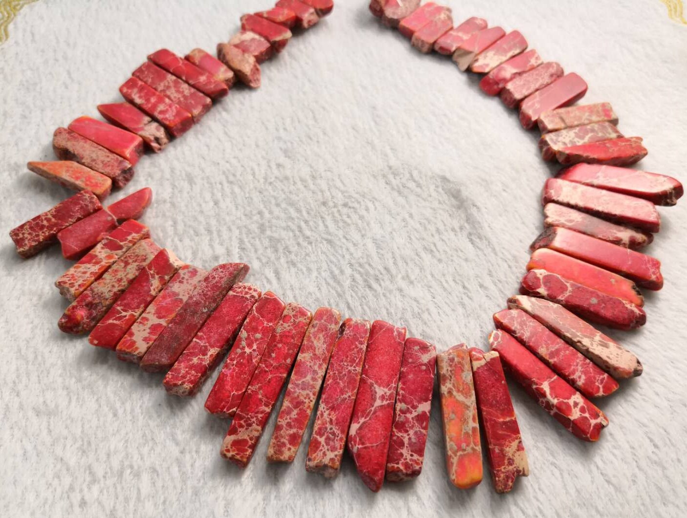 1 Full Strand Red Sea Sediment Jasper Stick Beads natural | Etsy
