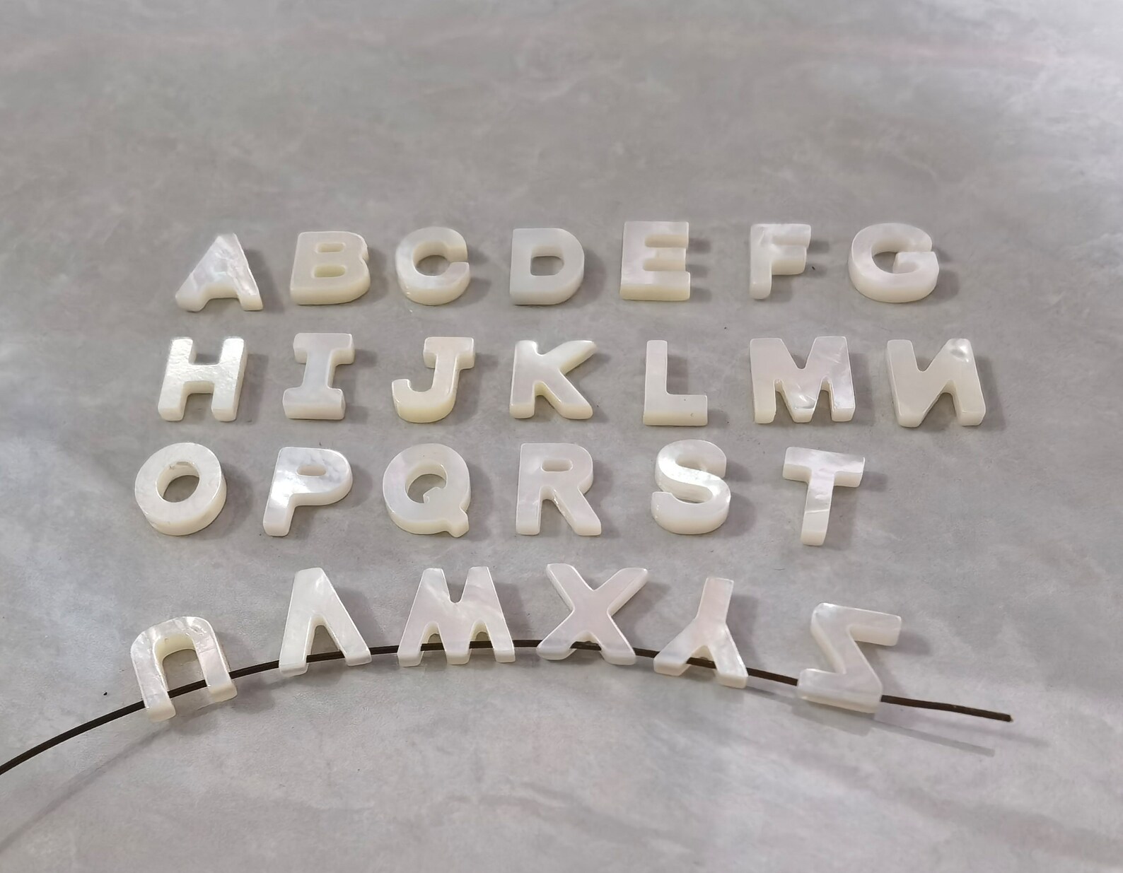 Mother of Pearl Alphabet Beads A Z Letter Letter Mop Shell - Etsy