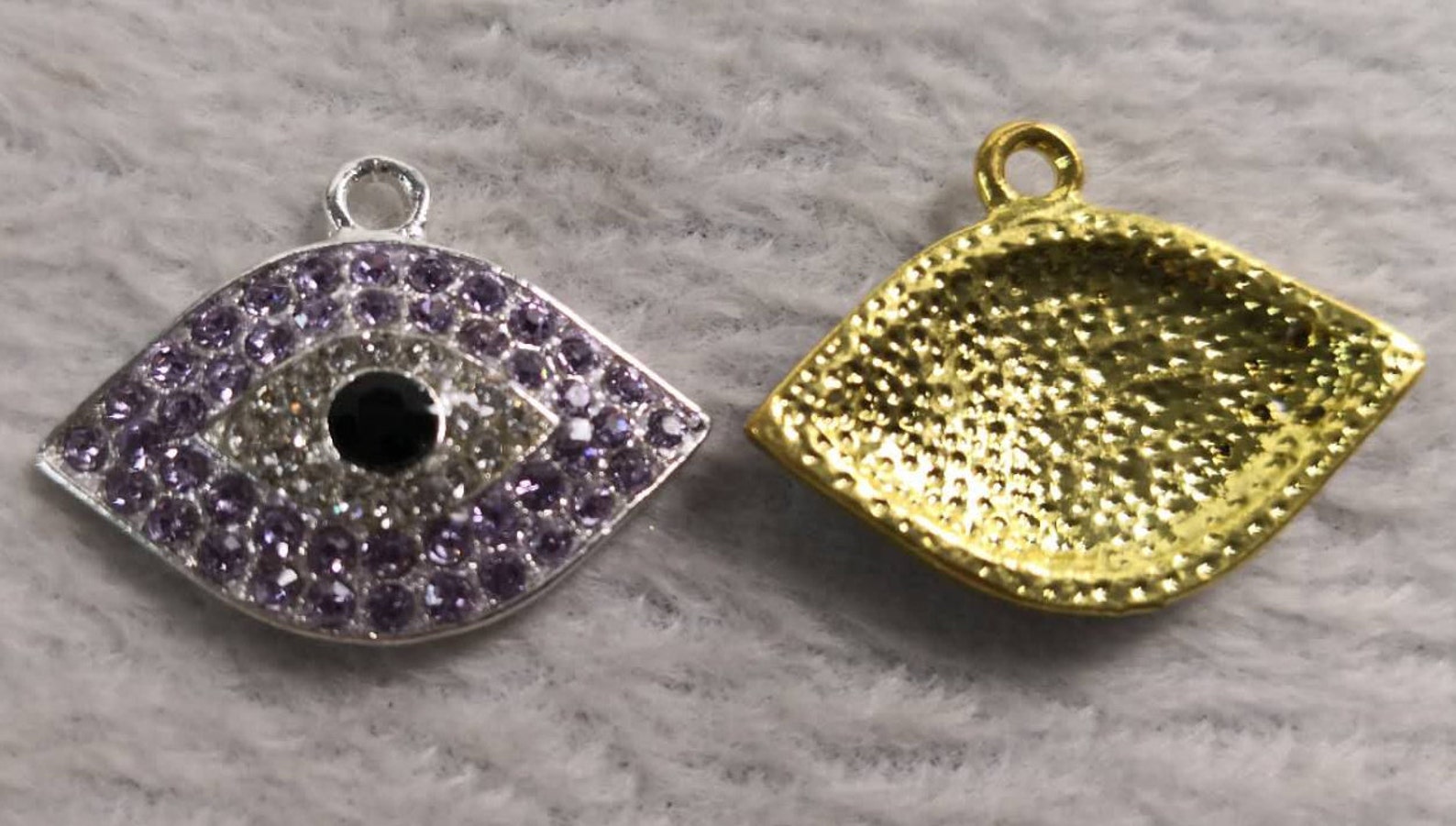 10pcs Violet Rhinestone Evil Eye Charms Evil Eye Pendants - Etsy