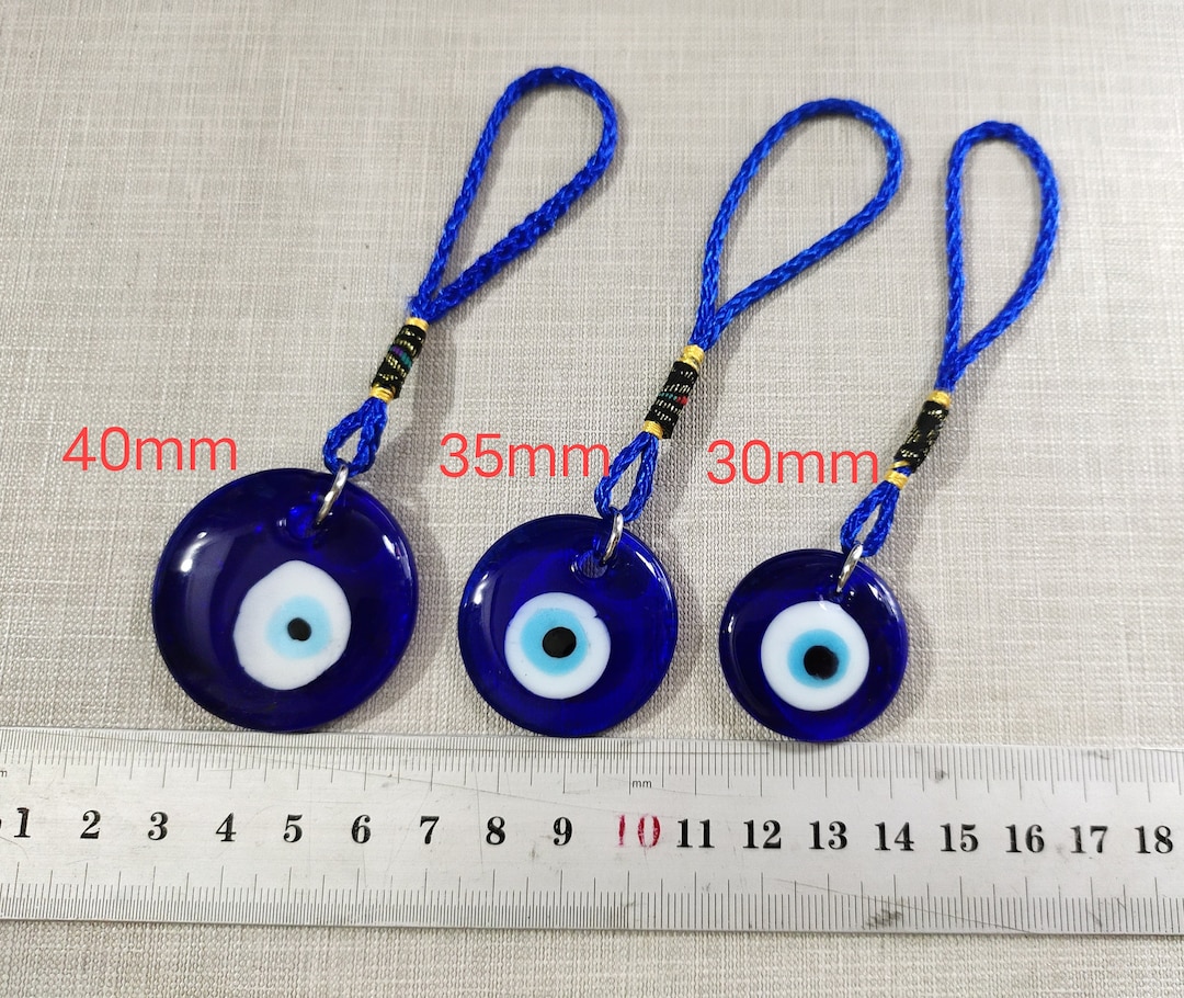 5pcs Glass Round Evil Eye , 30mm ,35mm , 40mm Turkish Evil Eye ,evil ...