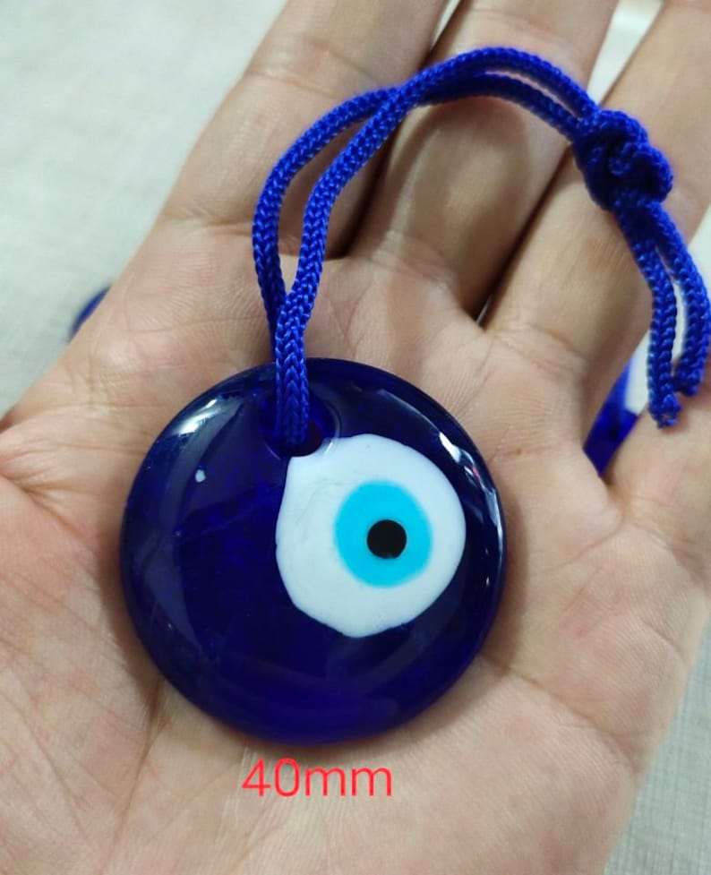 5pcs Glass Round Evil Eye Pendant , 25mm ,30mm ,35mm ,40mm Turkish Eye ...