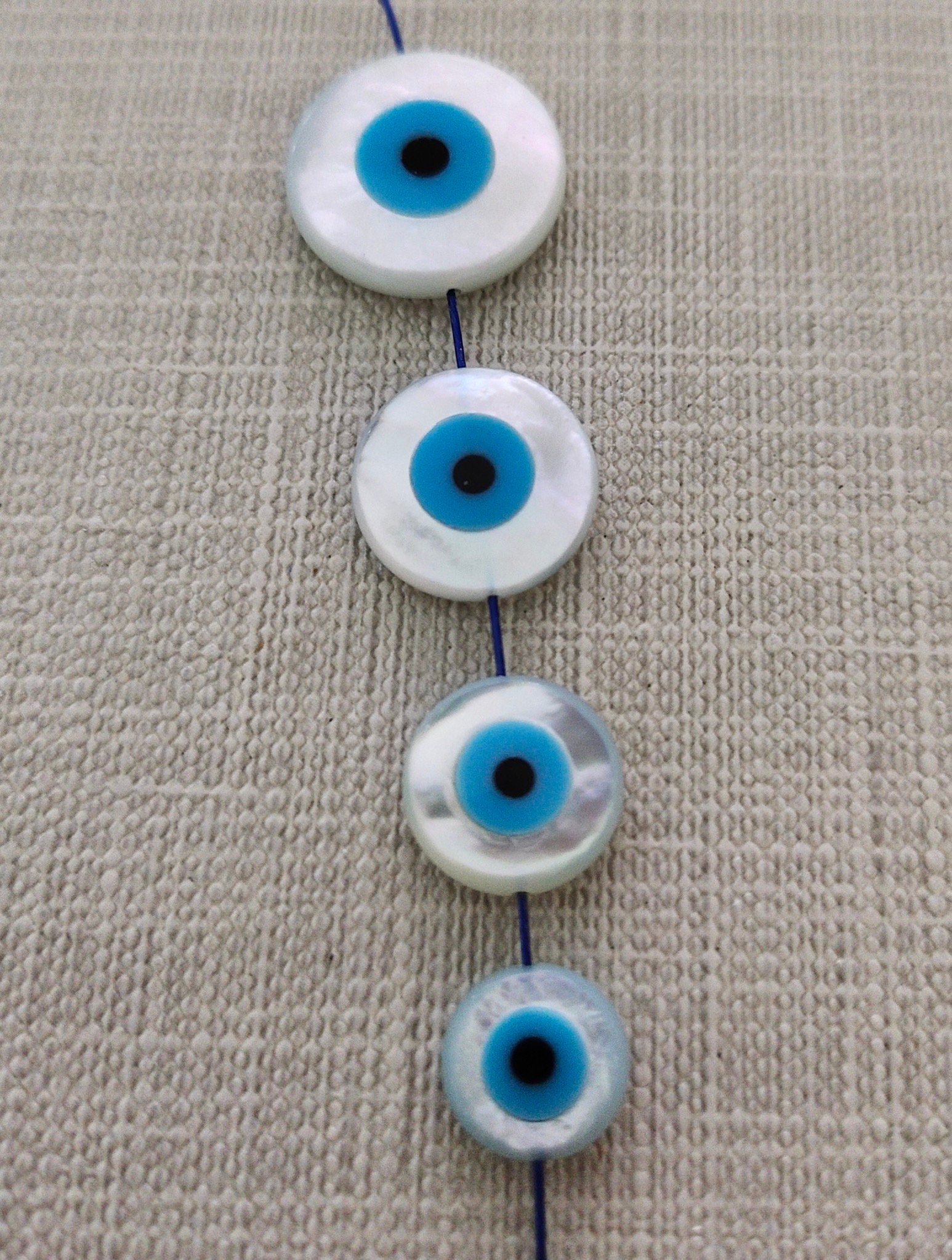 4mm - 20mm Mother of Pearl Evil Eye Beads , Evil Eye Beads , Natural ...