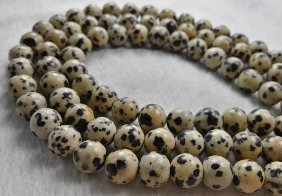 1 Full Strand 6mm 8mm 10mm Dalmatian Jasper Beads smooth | Etsy