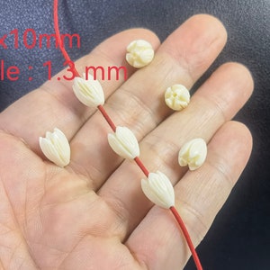Hawaiian Pikake Beads, Composite Resin Coral Flower Bead ,carved ...