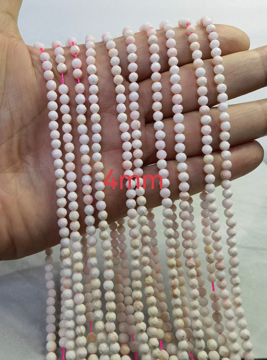 4mm Queen Conch Shell Faceted Round Beads , Pink Conch Beads ,pink ...