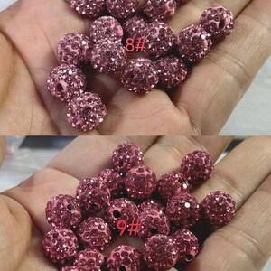 8mm 10mm Mixed Color Disco Ball Beads ,micro Pave Beads, Rhinestone ...
