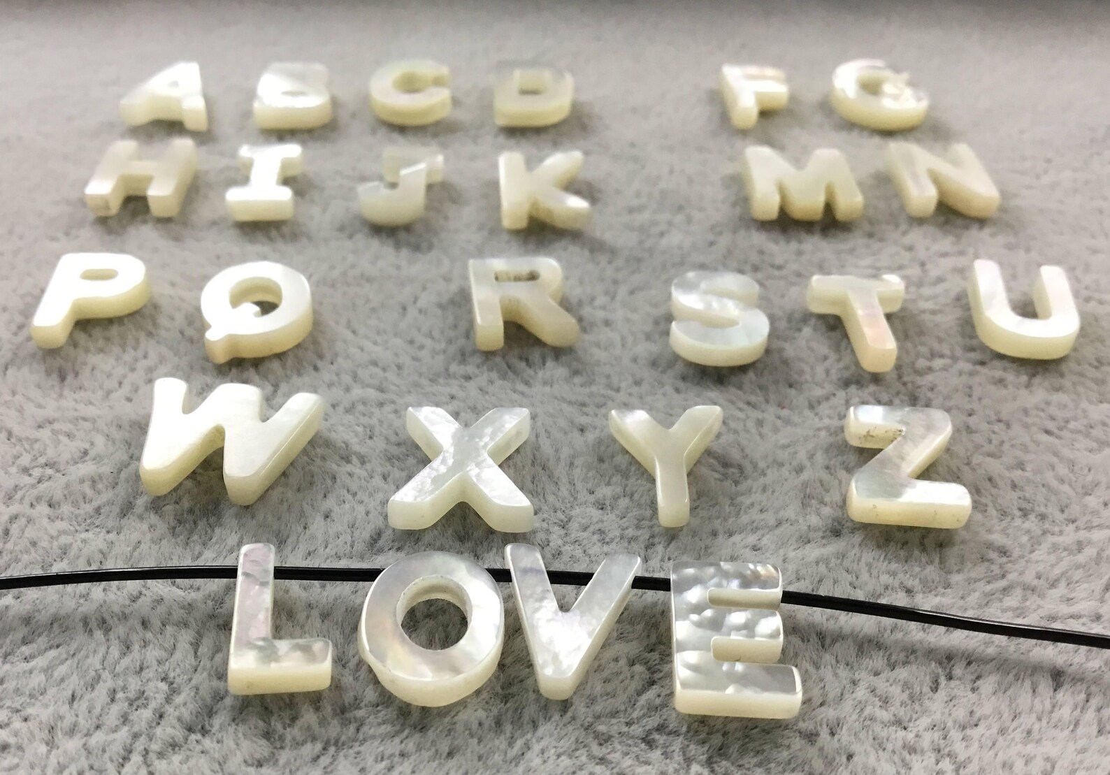 Mother of Pearl Alphabet Beads A Z Letter Letter Mop Shell | Etsy