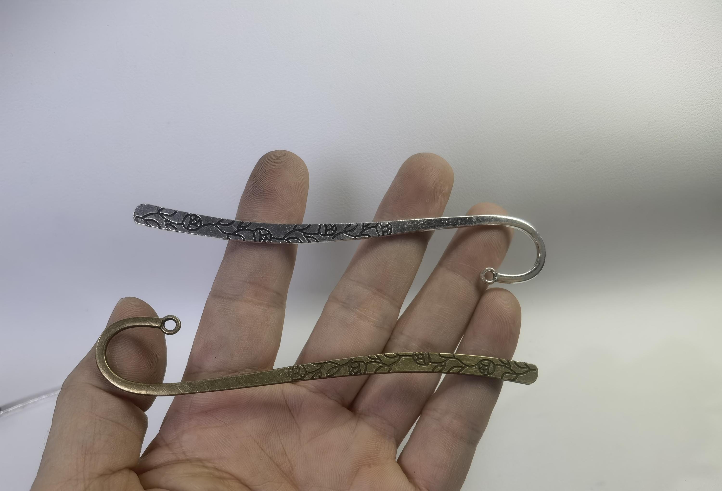 20x114mm Silver Pretty Pattern Carved Metal Bookmark , Antique Silver ...
