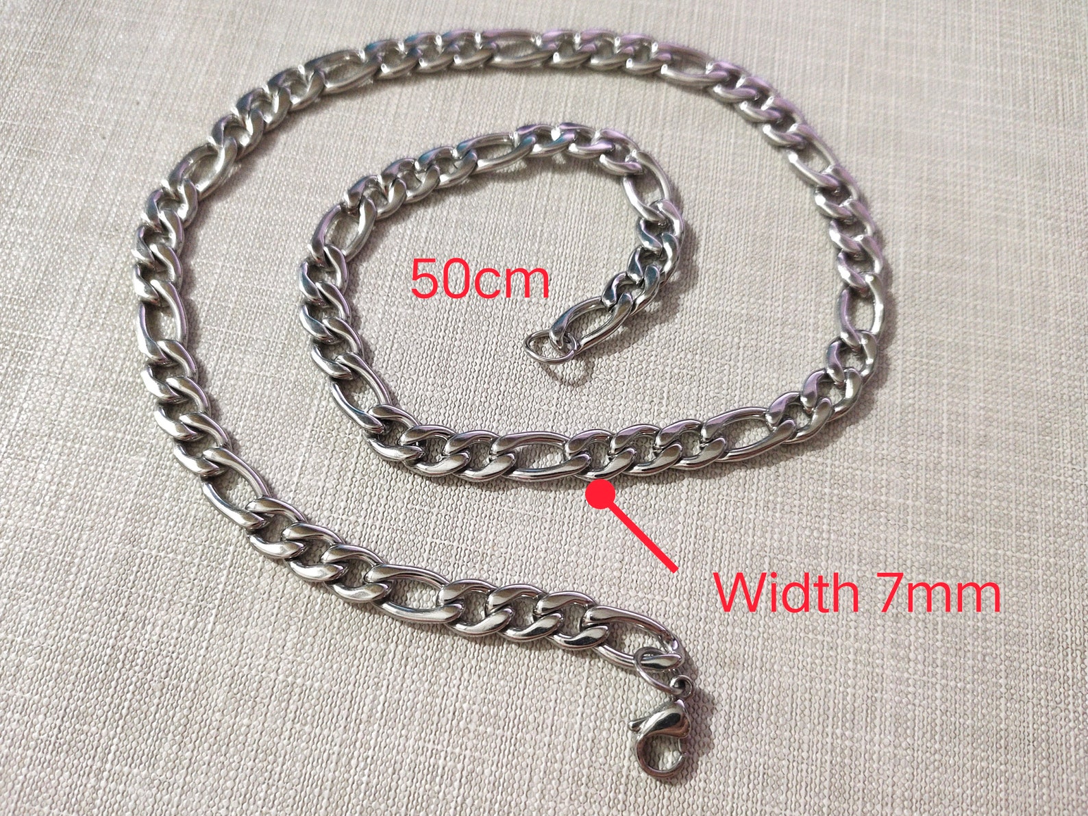 50cm Stainless Steel Chain Necklace Jewelry Making Chain - Etsy