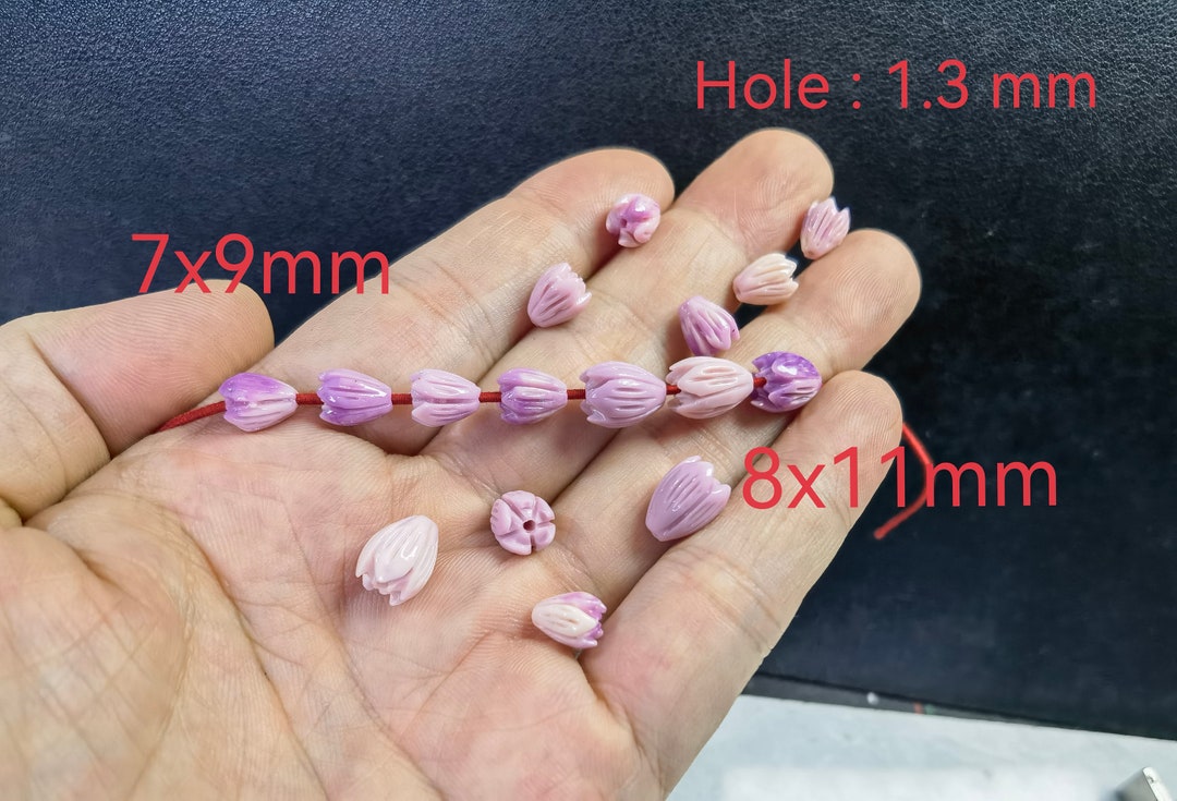 Hawaiian Pikake Beads, Various Shades of Purple Flower ,composite Resin ...