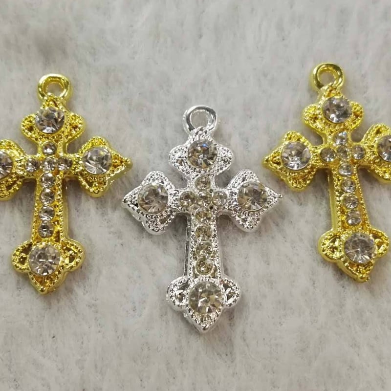 Rhinestone Cross - Etsy