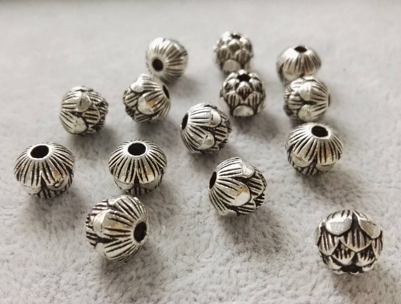 30pcs Lotus Flower Beads 10x9mm Lotus Seeds Beads DIY | Etsy