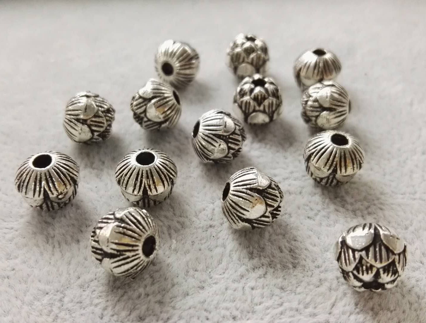 30pcs Lotus Flower Beads 10x9mm Lotus Seeds Beads DIY | Etsy