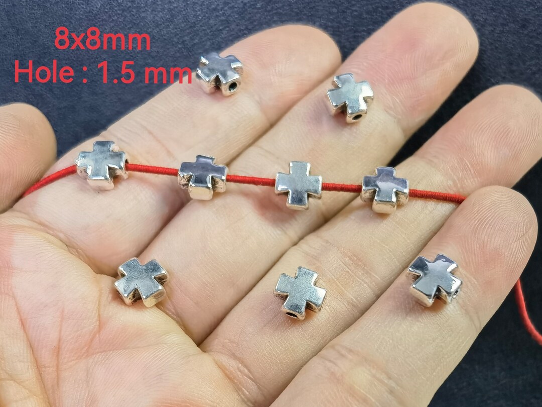 Antique Silver Cross Beads ,metal Cross Beads ,double Sided Cross Beads ...