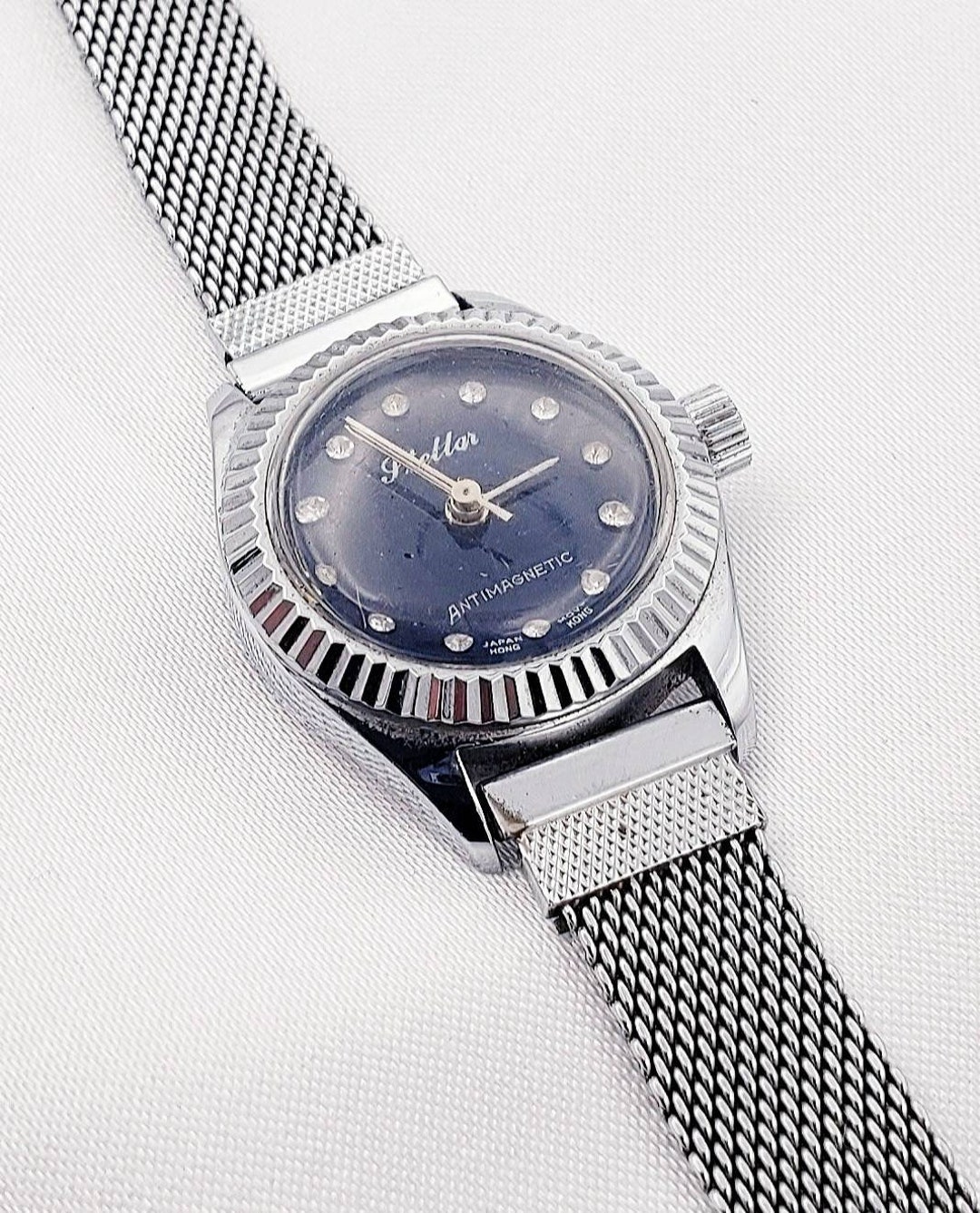 Cute Vintage STELLAR Antimagnetic Dust Proof Wrist Watch Stainless ...