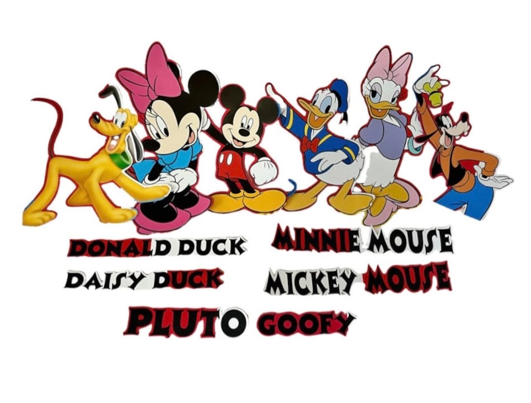 Disney Mickey Mouse & Friends Ephemera Character Paper Clippings for ...