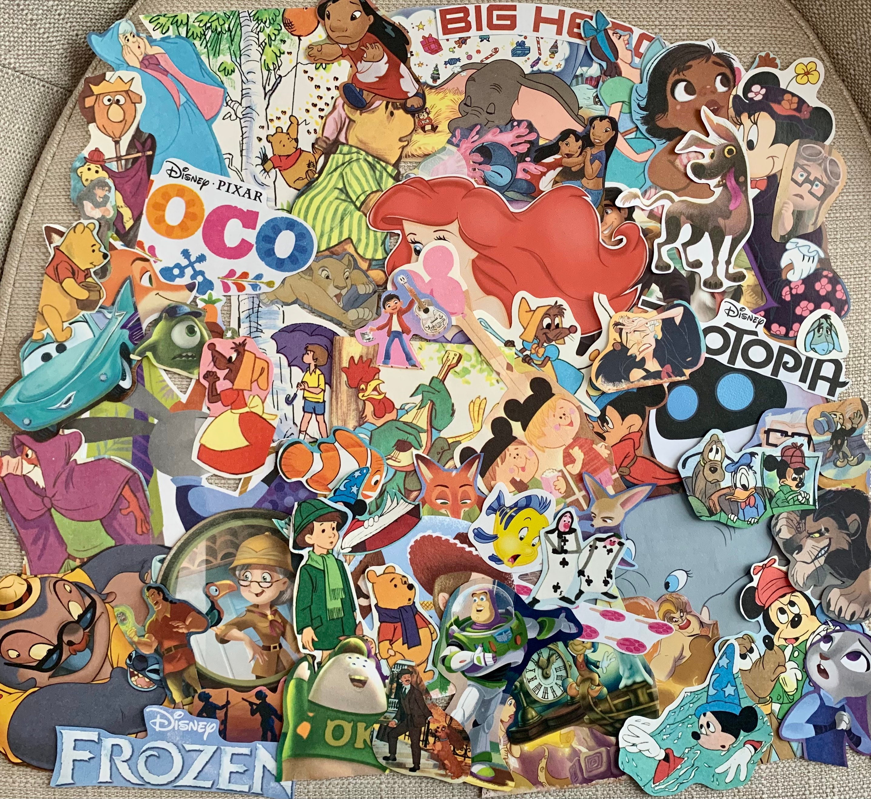 Disney Pixar Cartoon Character Fussy Cuts Ephemera Paper Clippings for ...