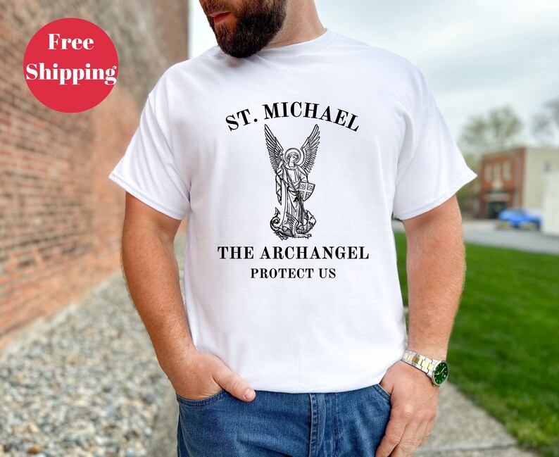 St Michael the Archangel, Saint Shirt, Catholic Shirt, Christian Shirt ...