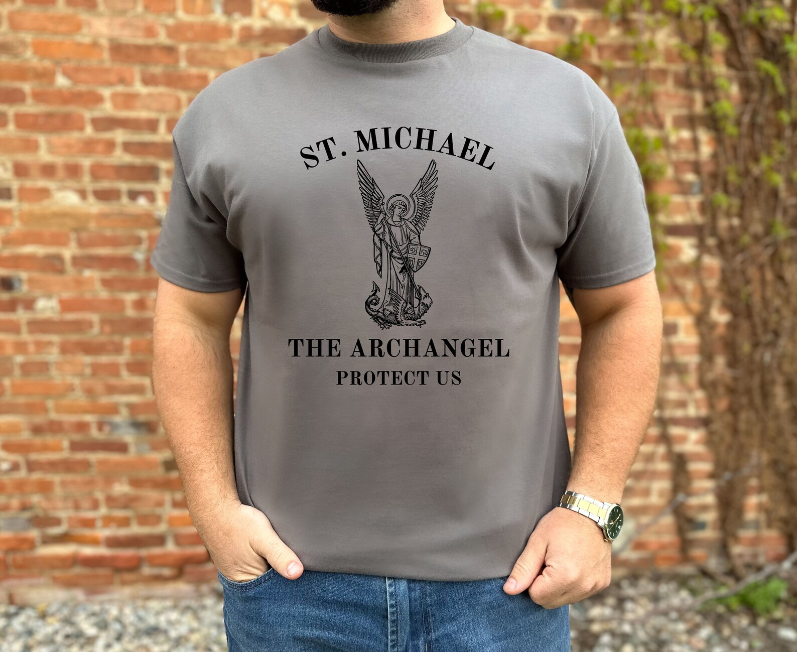 St Michael the Archangel, Saint Shirt, Catholic Shirt, Christian Shirt ...