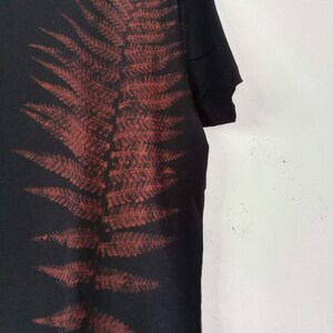 Organic Cotton Eco Printed Fern Pixie Psy Trance Asymmetrical Crop Top ...