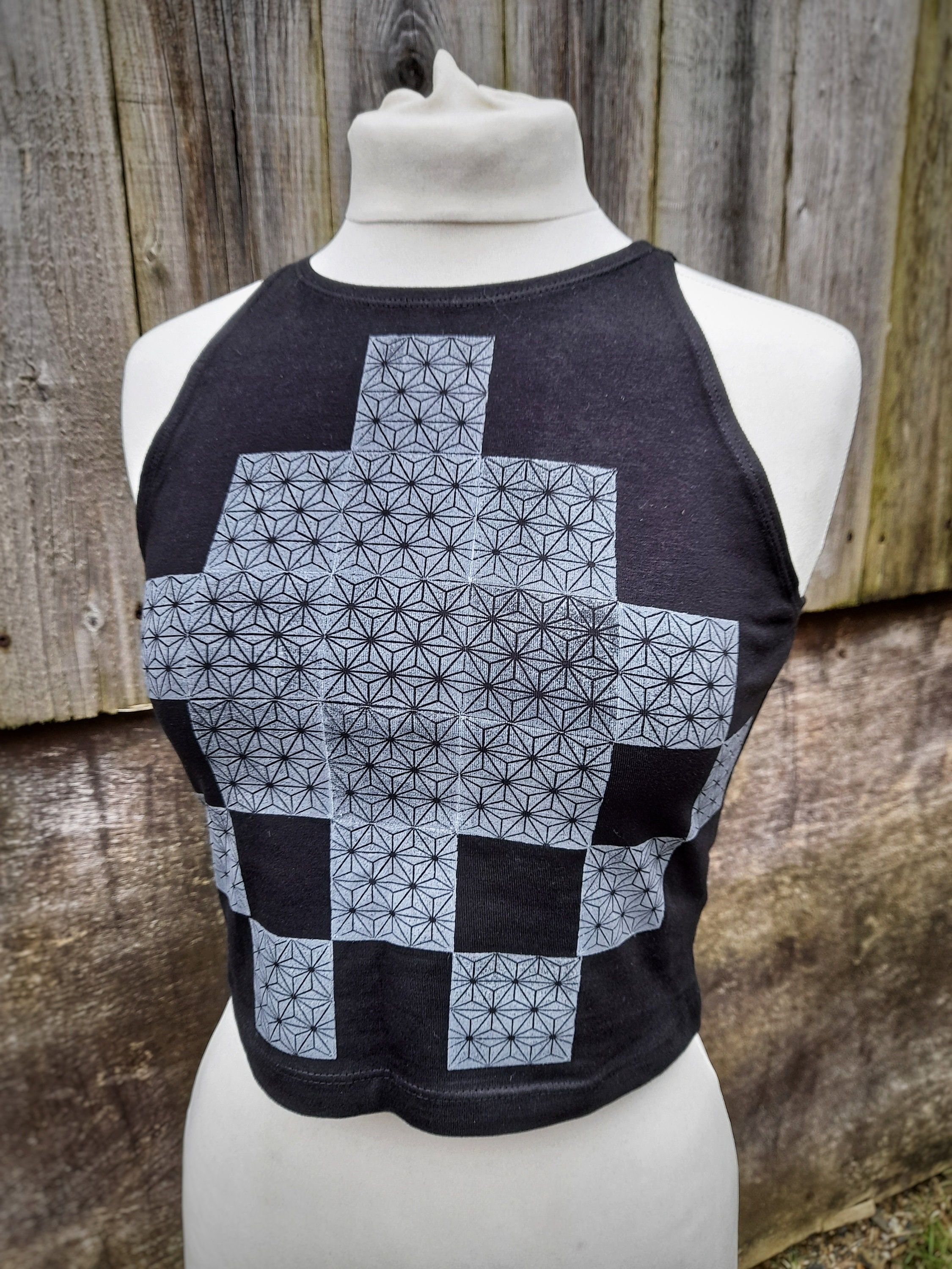 Geometric Crop Top/ Japanese Geometry Crop Top/ Sacred - Etsy