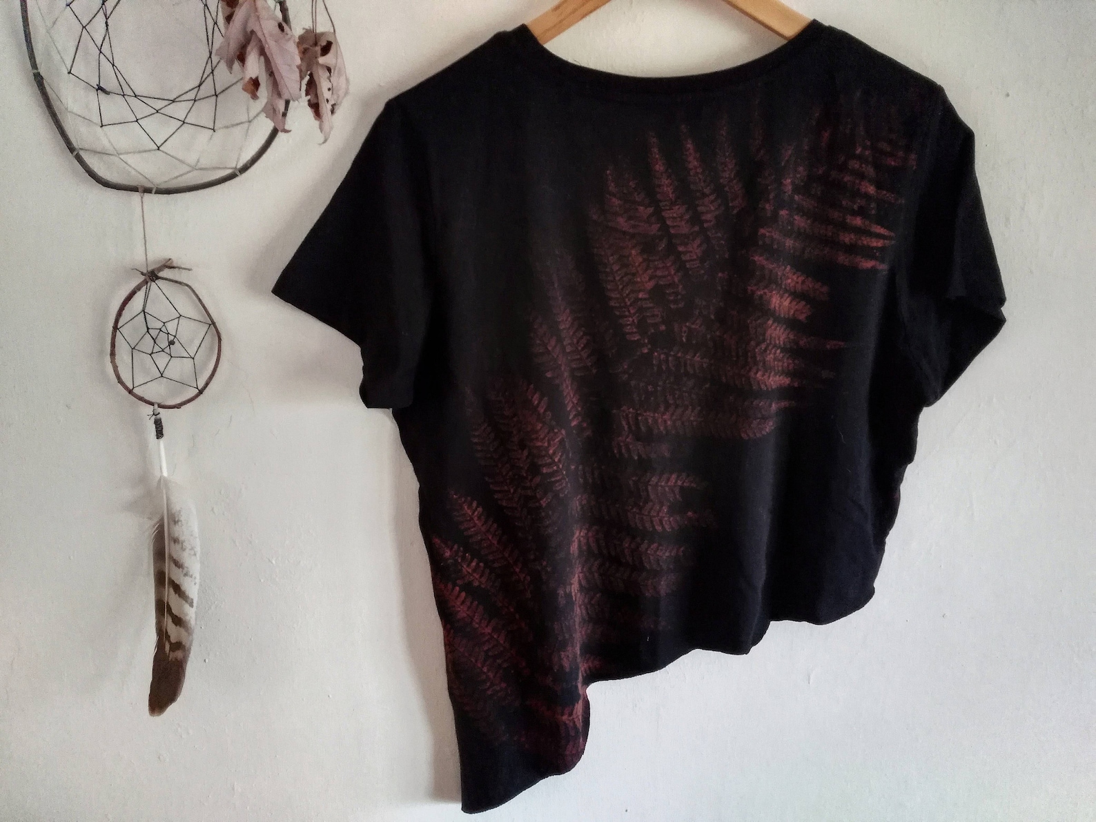 Organic Cotton Eco Printed Fern Pixie Psy Trance Asymmetrical - Etsy UK