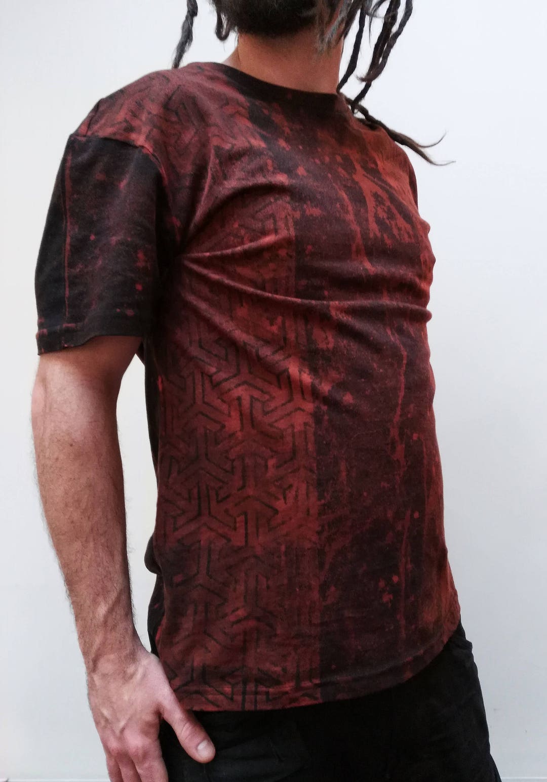 Algodón orgánico Geometría Sagrada Afligido Festival Camiseta Psy ...