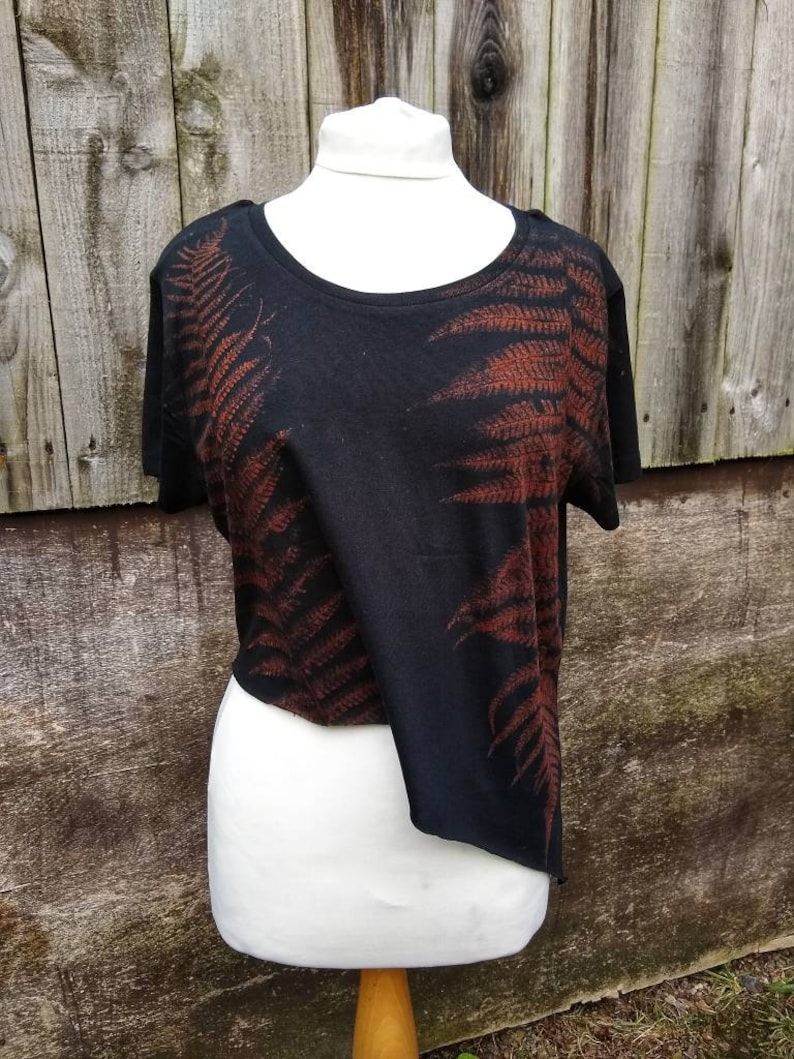 Organic Cotton Eco Printed Fern Pixie Psy Trance Asymmetrical - Etsy UK
