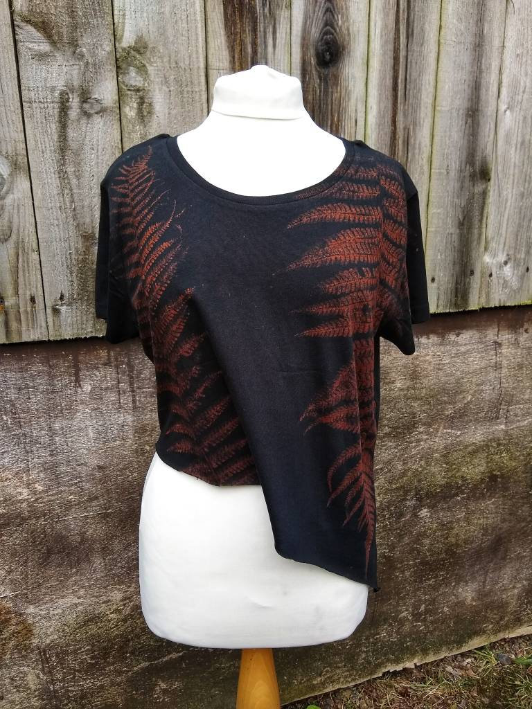 Organic Cotton Eco Printed Fern Pixie Psy Trance Asymmetrical - Etsy UK