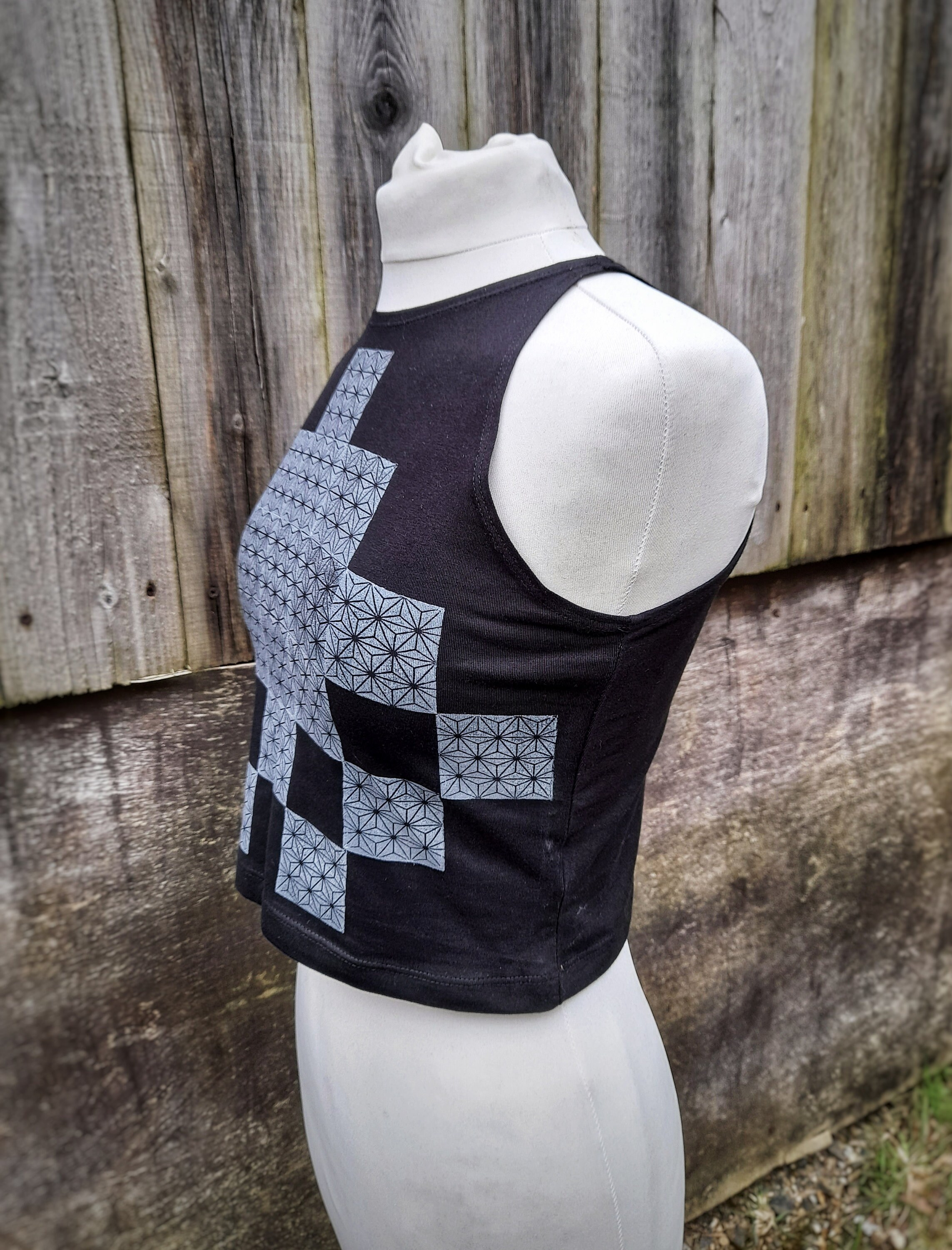 Geometric Crop Top/ Japanese Geometry Crop Top/ Sacred - Etsy