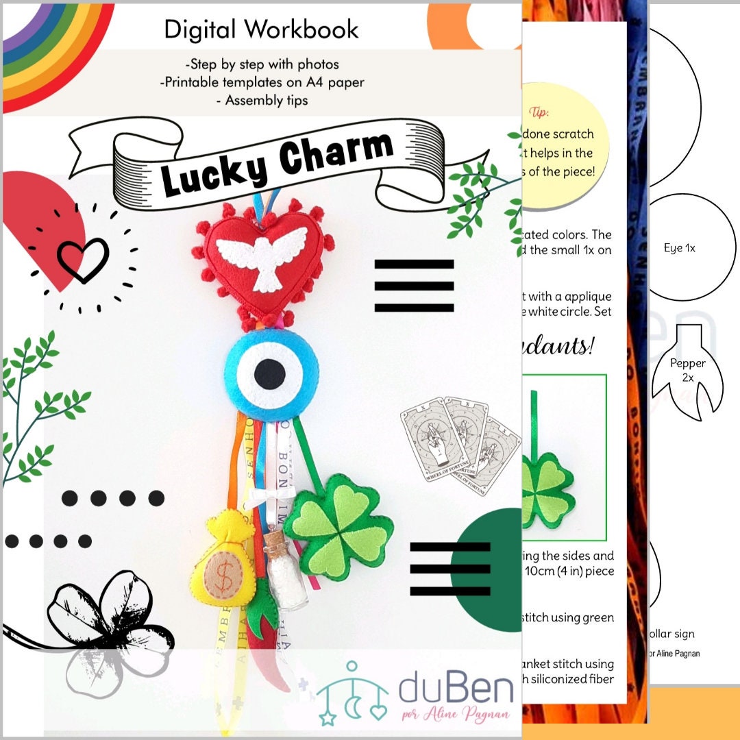 PDF Pattern/ Felt Pattern/lucky Charm/ Felt Lucky Charm/ DIY Lucky ...