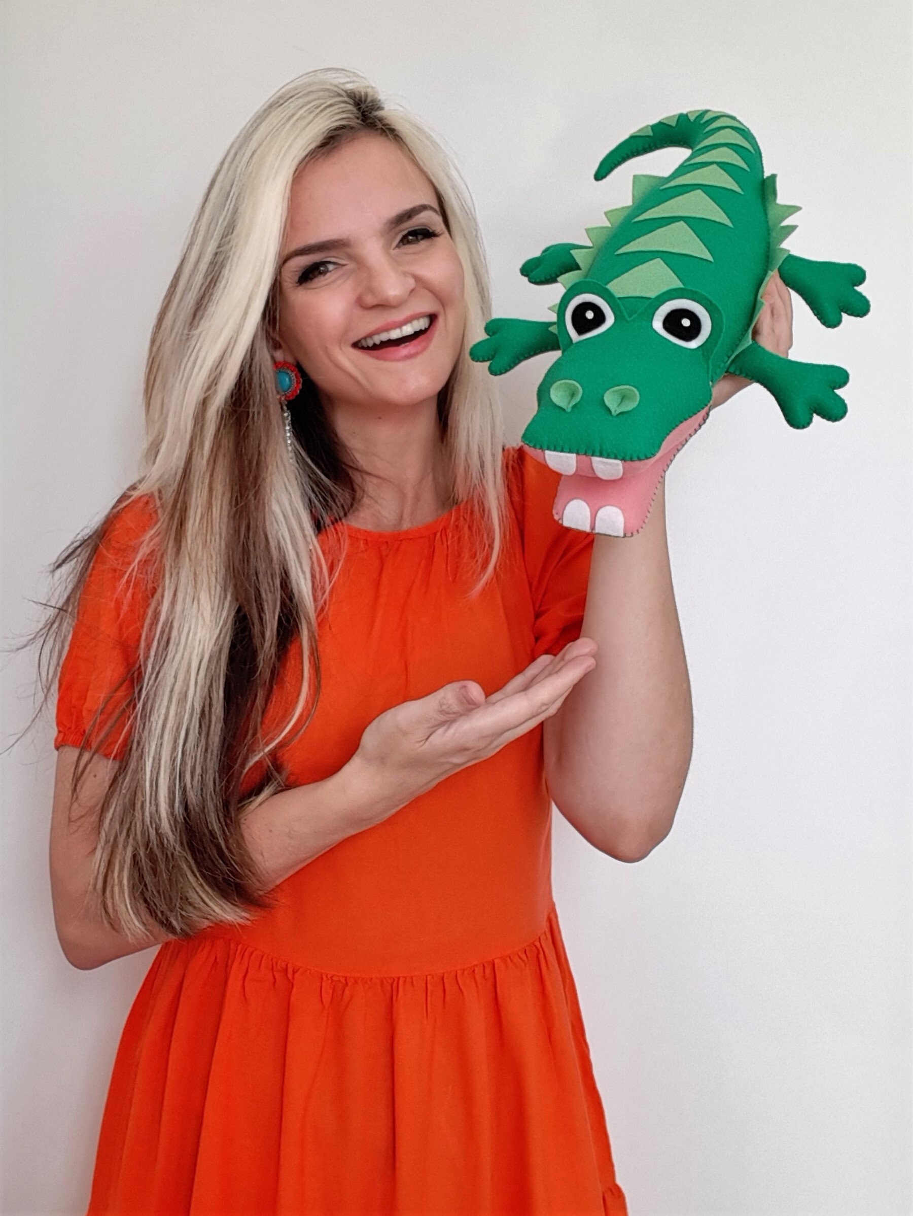 PDF Pattern/felt Pattern/ Felt Sewing Alligator/ Felt Alligator Pattern ...