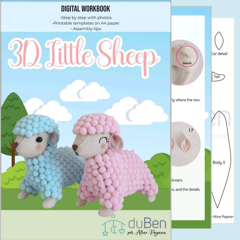 PDF Pattern/felt Pattern/ Little Sheep /felt Sheep Pattern /sheep ...
