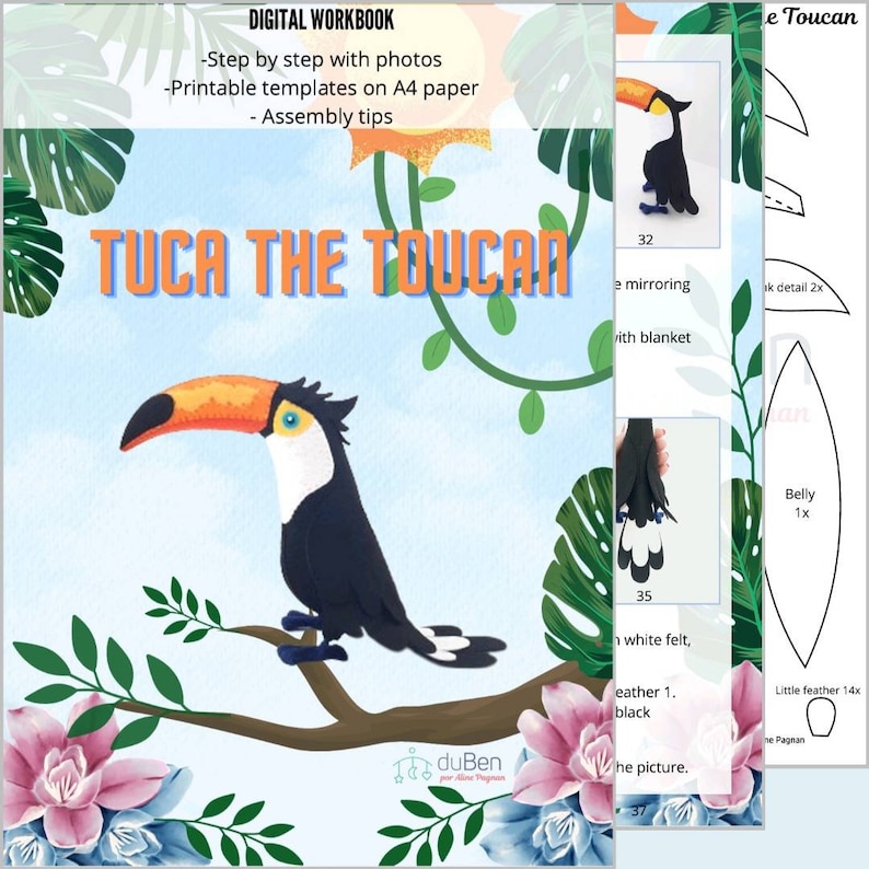 PDF Pattern/felt Pattern/ Toucan/felt Toucan Pattern /birds - Etsy
