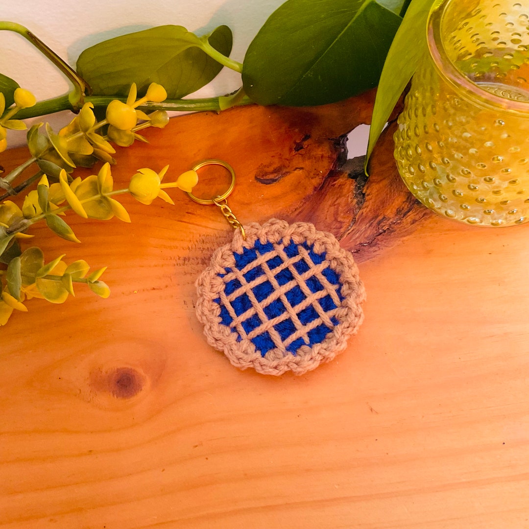 Blueberry Pie Keychain Crochet Blueberry Keychain Cute Keychain ...