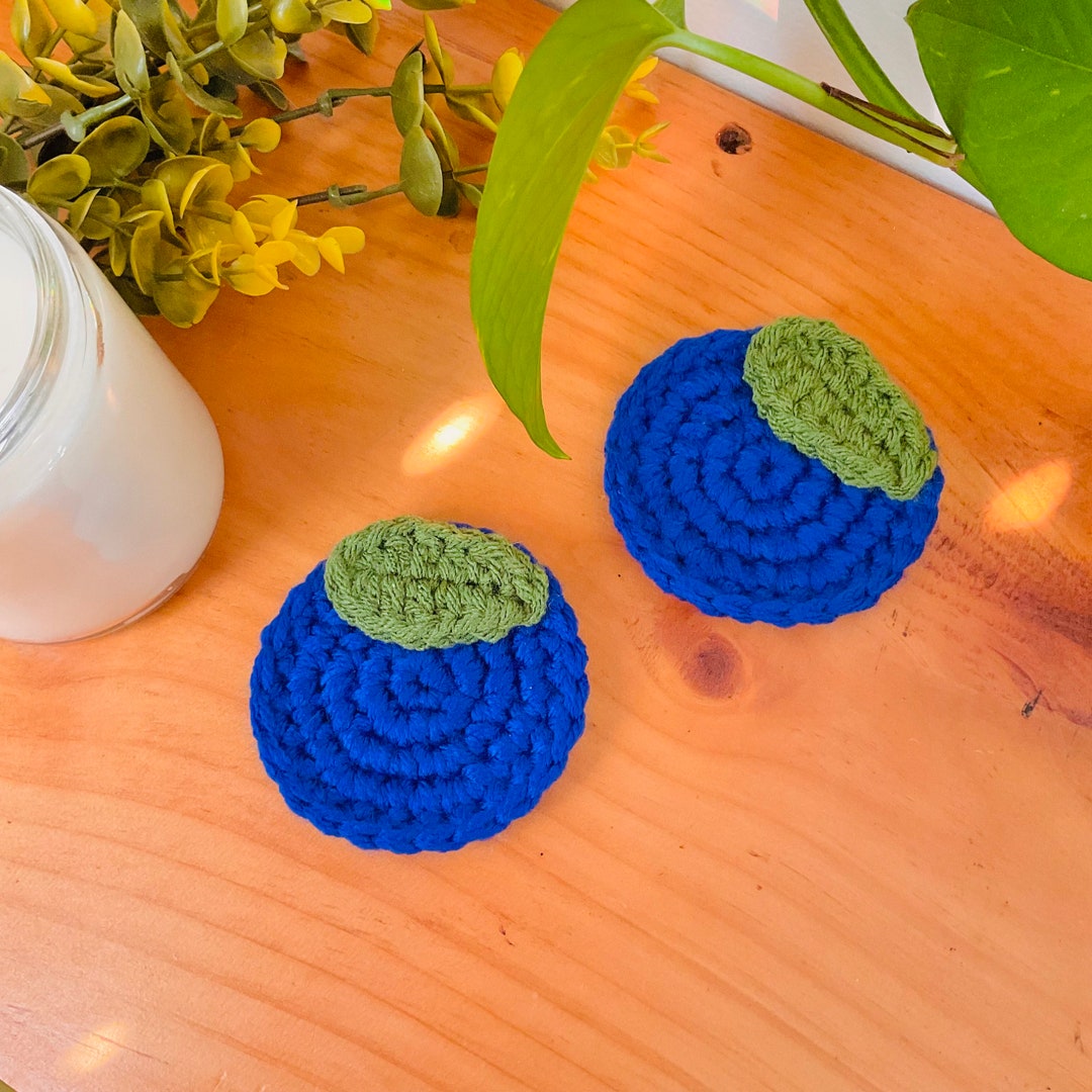 Blueberry Car Coasters/ Crochet Blueberry Coaster/ Fruit Coaster ...