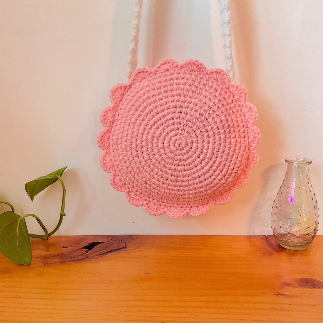 Pink Macaron Bag/ Cute Macaron Bag/ Cute Crochet Bag/ Cookie Bag ...
