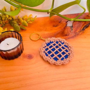 Blueberry Pie Keychain Crochet Blueberry Keychain Cute Keychain ...