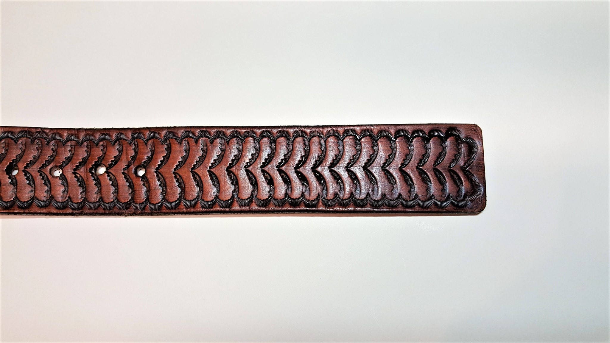 Leather Embossed Belt. Unisex Leather Belt. Strong Belt. Hand - Etsy UK