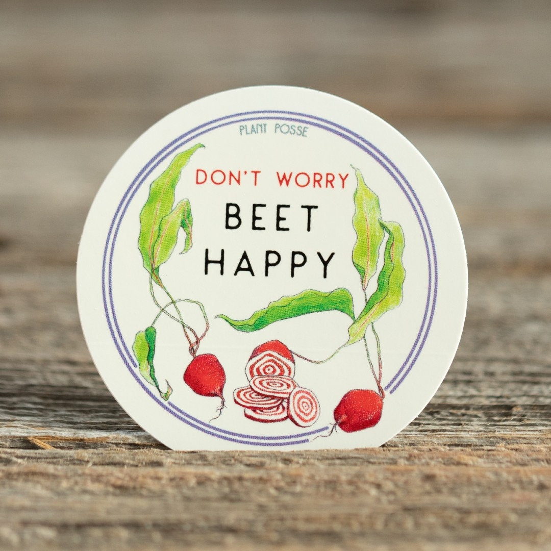 Beets Sticker, Vegan Stickers, Vegan Gifts, Vegetarian Gifts, Plant ...
