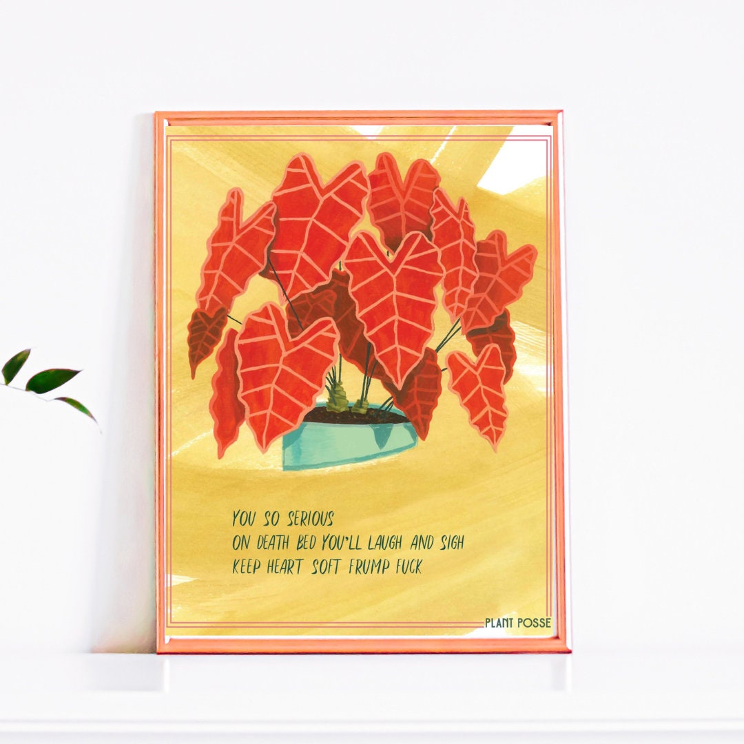 Plant Print, Alocasia, Haiku, Poetry, Print, Eco-friendly, Bouquet ...