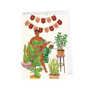 Plant Birthday Card, Plant Greeting Card, Birthday Plant, Houseplants ...
