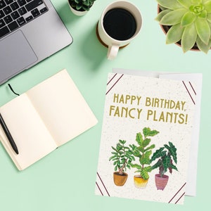 Plant Birthday Card, Plant Greeting Card, Birthday Plant, Houseplants ...